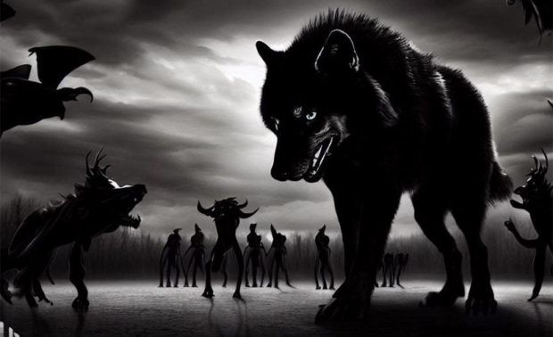 The Black Wolf Legend created by Artificial Intelligence